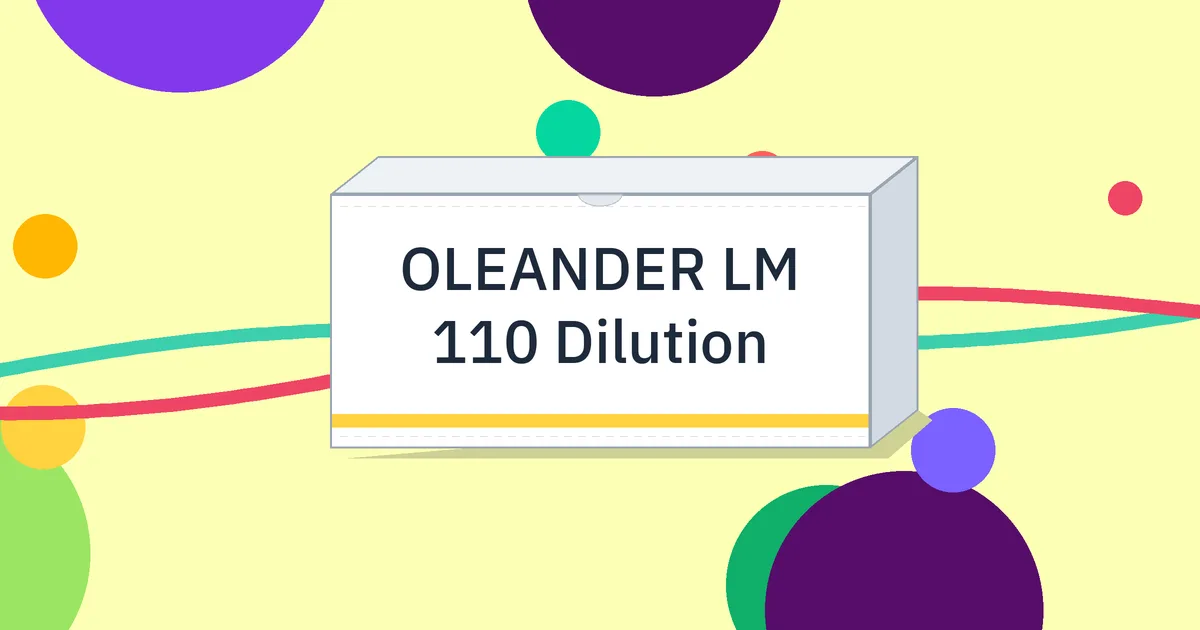 Symbolbild: Packung mit der Aufschrift OLEANDER LM 110 Dilution (PZN 12971507) – Verfügbarkeit und Bezug in Apotheken in Frankfurt am Main