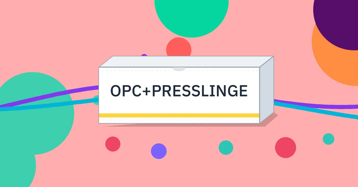 Symbolbild: Packung mit der Aufschrift OPC+PRESSLINGE (PZN 14040581) – Verfügbarkeit und Bezug in Apotheken in Frankfurt am Main