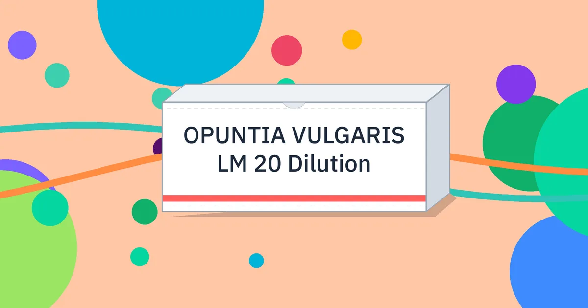 Symbolbild: Packung mit der Aufschrift OPUNTIA VULGARIS LM 20 Dilution (PZN 13627657) – Verfügbarkeit und Bezug in Apotheken in Frankfurt am Main