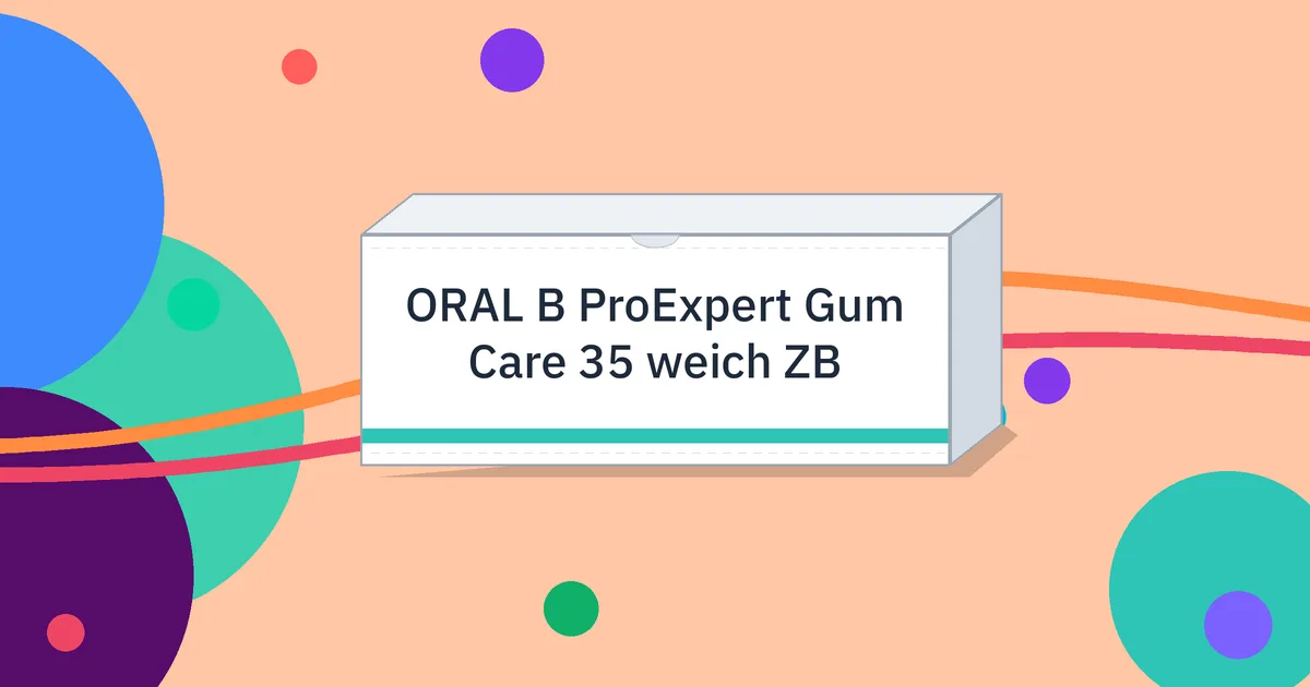 Symbolbild: Packung mit der Aufschrift ORAL B ProExpert Gum Care 35 weich ZB (PZN 06475017) – Verfügbarkeit und Bezug in Apotheken in Frankfurt am Main