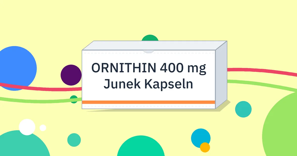 Symbolbild: Packung mit der Aufschrift ORNITHIN 400 mg Junek Kapseln (PZN 00135088) – Verfügbarkeit und Bezug in Apotheken in Frankfurt am Main