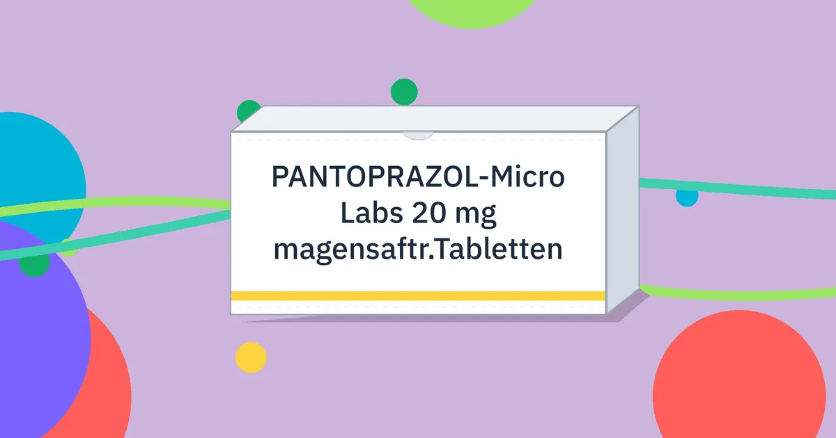 Symbolbild: Packung mit der Aufschrift PANTOPRAZOL-Micro Labs 20 mg magensaftr.Tabletten (PZN 10516578) – Verfügbarkeit und Bezug in Apotheken in Frankfurt am Main
