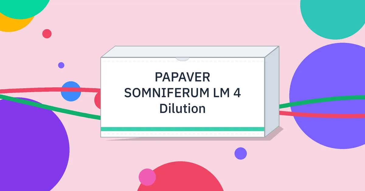Symbolbild: Packung mit der Aufschrift PAPAVER SOMNIFERUM LM 4 Dilution (PZN 12975758) – Verfügbarkeit und Bezug in Apotheken in Frankfurt am Main