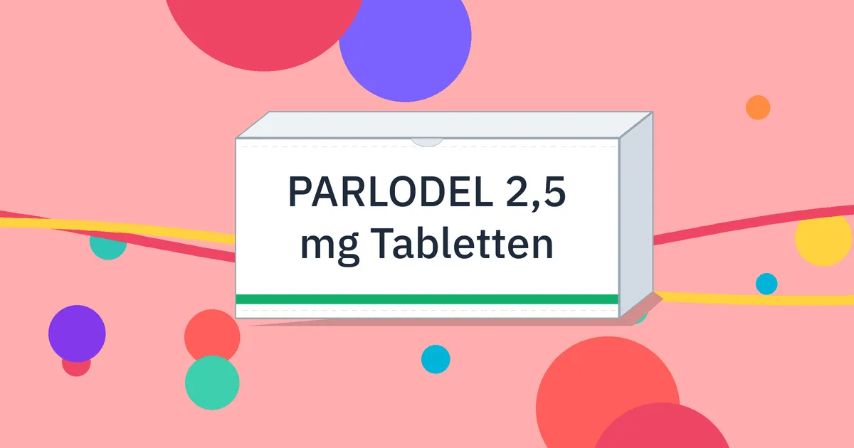 Symbolbild: Packung mit der Aufschrift PARLODEL 2,5 mg Tabletten (PZN 11030323) – Verfügbarkeit und Bezug in Apotheken in Frankfurt am Main