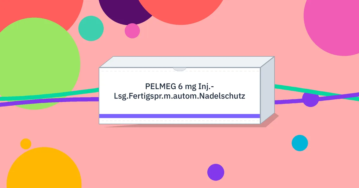 Symbolbild: Packung mit der Aufschrift PELMEG 6 mg Inj.-Lsg.Fertigspr.m.autom.Nadelschutz (PZN 15820855) – Verfügbarkeit und Bezug in Apotheken in Frankfurt am Main