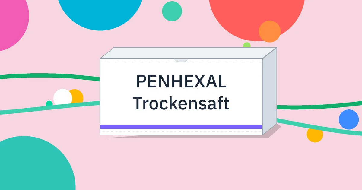 Symbolbild: Packung mit der Aufschrift PENHEXAL Trockensaft (PZN 03930076) – Verfügbarkeit und Bezug in Apotheken in Frankfurt am Main