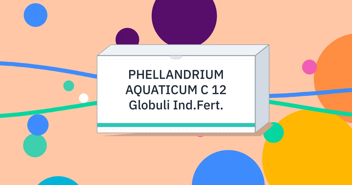 Symbolbild: Packung mit der Aufschrift PHELLANDRIUM AQUATICUM C 12 Globuli Ind.Fert. (PZN 17698737) – Verfügbarkeit und Bezug in Apotheken in Frankfurt am Main