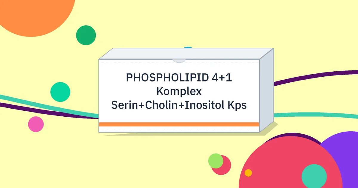 Symbolbild: Packung mit der Aufschrift PHOSPHOLIPID 4+1 Komplex Serin+Cholin+Inositol Kps (PZN 19990666) – Verfügbarkeit und Bezug in Apotheken in Frankfurt am Main