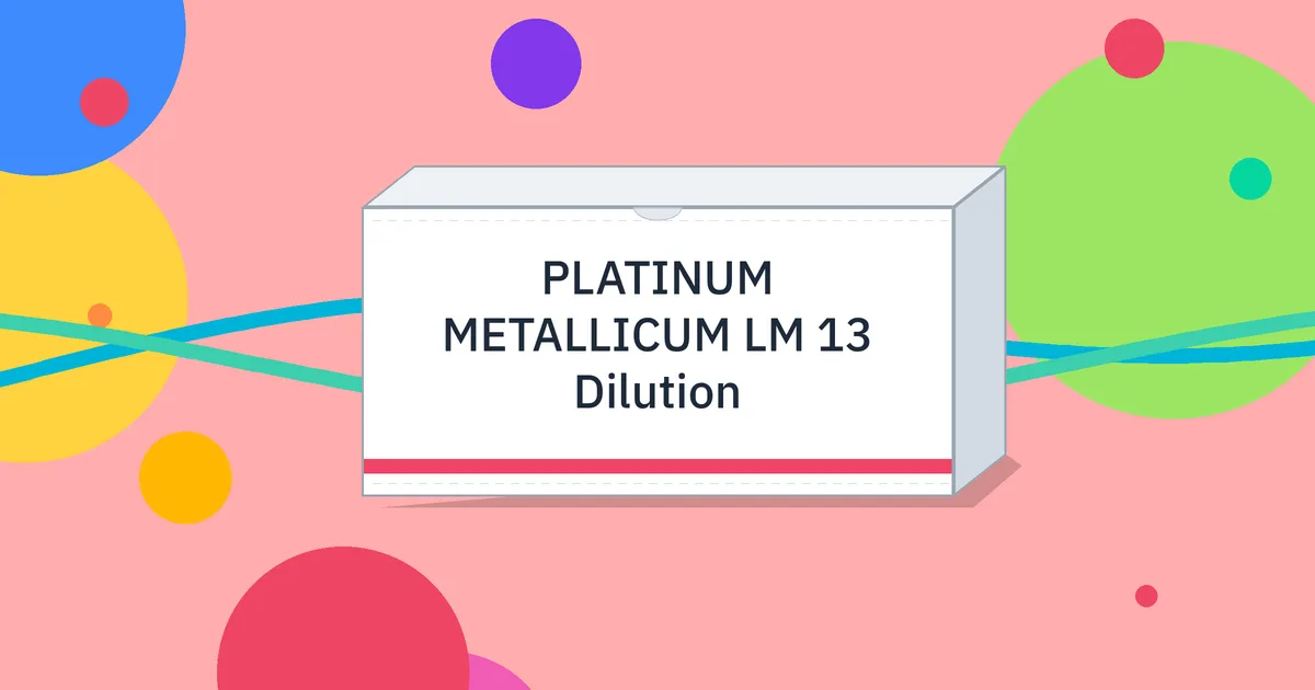 Symbolbild: Packung mit der Aufschrift PLATINUM METALLICUM LM 13 Dilution (PZN 13038381) – Verfügbarkeit und Bezug in Apotheken in Frankfurt am Main