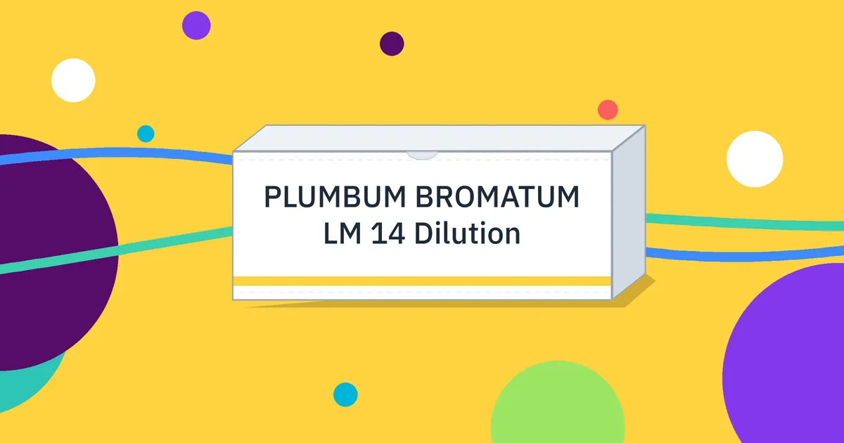 Symbolbild: Packung mit der Aufschrift PLUMBUM BROMATUM LM 14 Dilution (PZN 13039771) – Verfügbarkeit und Bezug in Apotheken in Frankfurt am Main