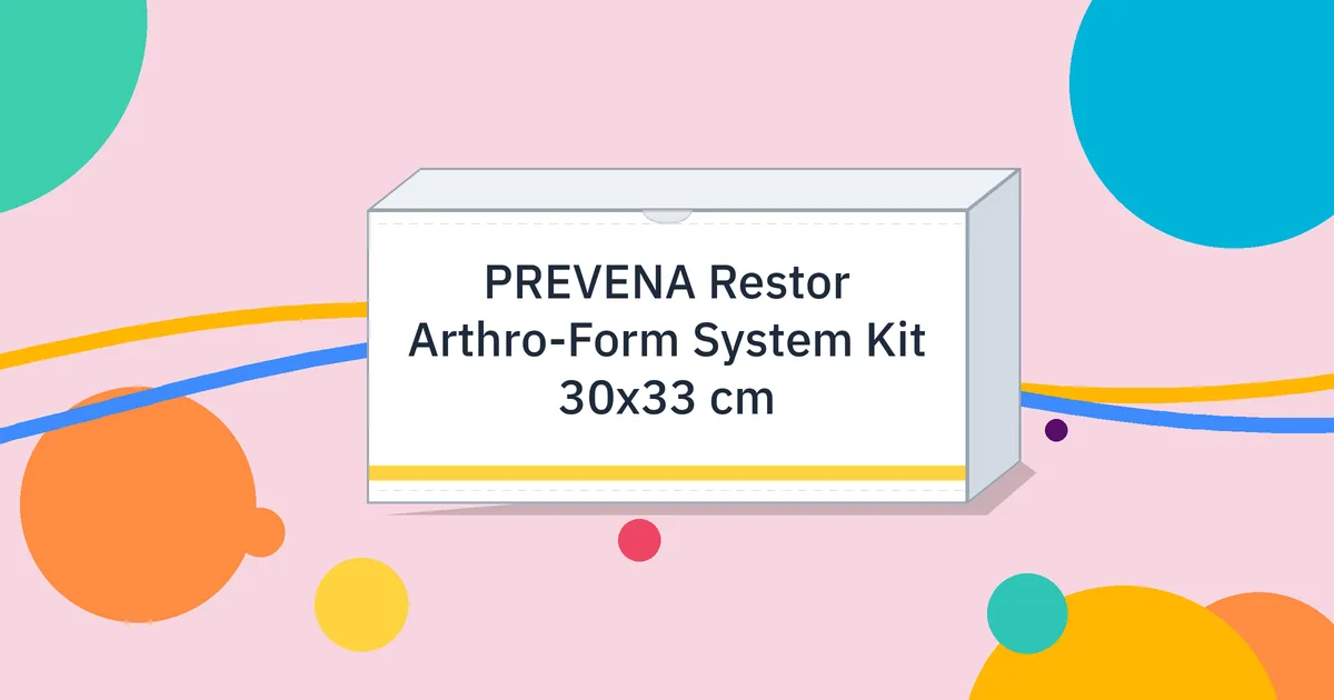 Symbolbild: Packung mit der Aufschrift PREVENA Restor Arthro-Form System Kit 30x33 cm (PZN 17996593) – Verfügbarkeit und Bezug in Apotheken in Frankfurt am Main