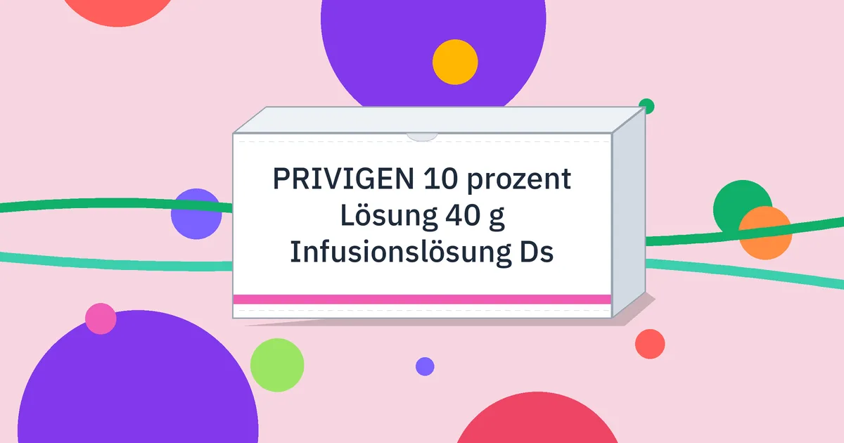 Symbolbild: Packung mit der Aufschrift PRIVIGEN 10 prozent Lösung 40 g Infusionslösung Ds (PZN 06974708) – Verfügbarkeit und Bezug in Apotheken in Frankfurt am Main