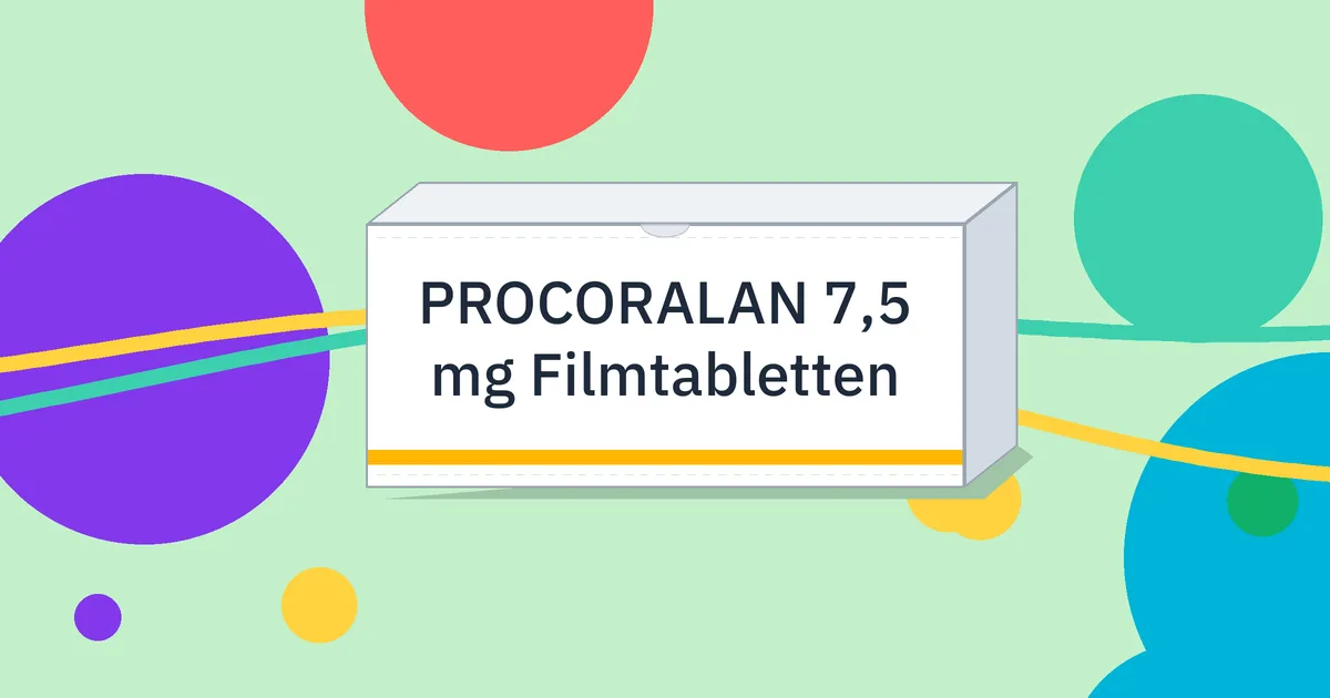 Symbolbild: Packung mit der Aufschrift PROCORALAN 7,5 mg Filmtabletten (PZN 00434738) – Verfügbarkeit und Bezug in Apotheken in Frankfurt am Main