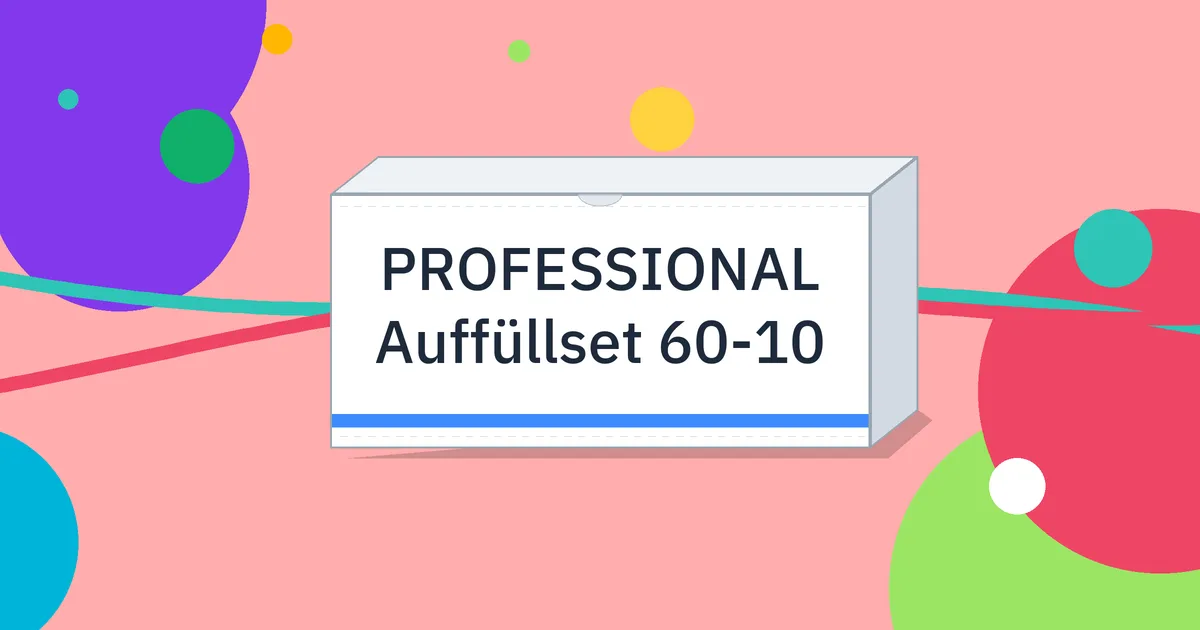 Symbolbild: Packung mit der Aufschrift PROFESSIONAL Auffüllset 60-10 (PZN 07792079) – Verfügbarkeit und Bezug in Apotheken in Frankfurt am Main