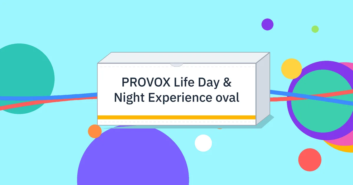 Symbolbild: Packung mit der Aufschrift PROVOX Life Day & Night Experience oval (PZN 19625642) – Verfügbarkeit und Bezug in Apotheken in Frankfurt am Main
