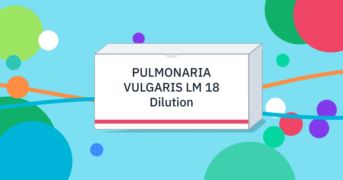 Symbolbild: Packung mit der Aufschrift PULMONARIA VULGARIS LM 18 Dilution (PZN 13670920) – Verfügbarkeit und Bezug in Apotheken in Frankfurt am Main