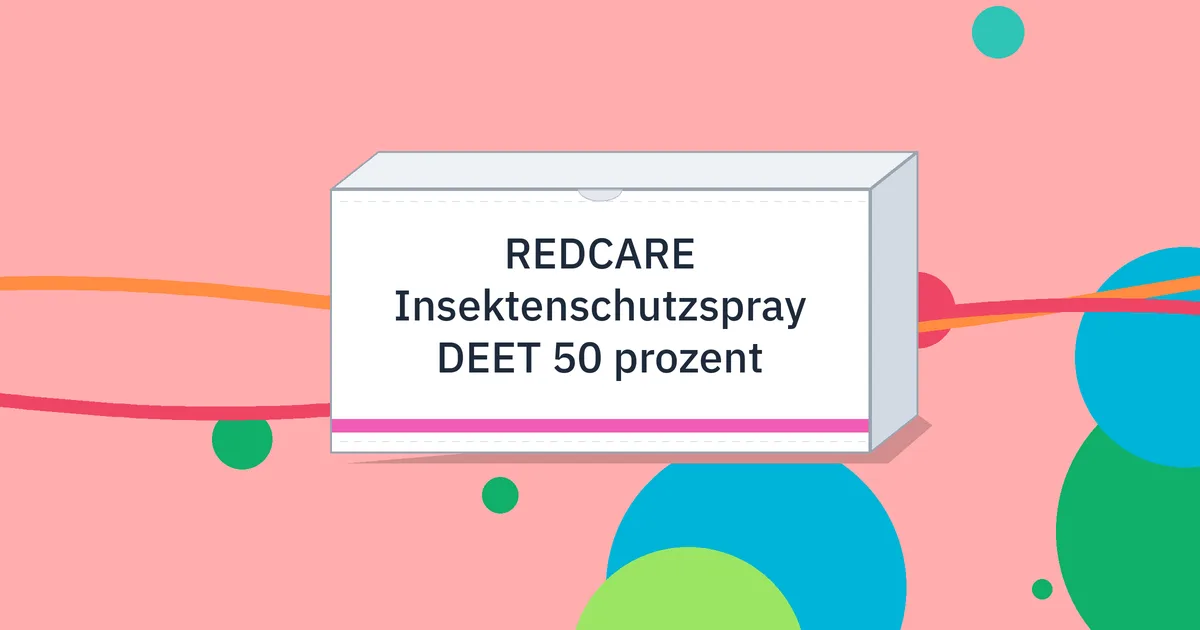 Symbolbild: Packung mit der Aufschrift REDCARE Insektenschutzspray DEET 50 prozent (PZN 19176894) – Verfügbarkeit und Bezug in Apotheken in Frankfurt am Main