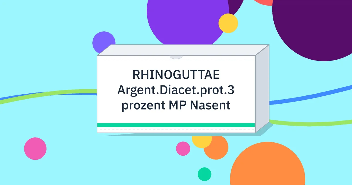 Symbolbild: Packung mit der Aufschrift RHINOGUTTAE Argent.Diacet.prot.3 prozent MP Nasent (PZN 07787291) – Verfügbarkeit und Bezug in Apotheken in Frankfurt am Main