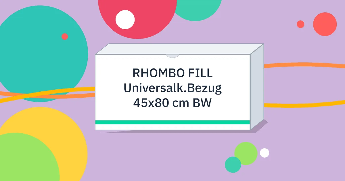 Symbolbild: Packung mit der Aufschrift RHOMBO FILL Universalk.Bezug 45x80 cm BW (PZN 03948490) – Verfügbarkeit und Bezug in Apotheken in Frankfurt am Main