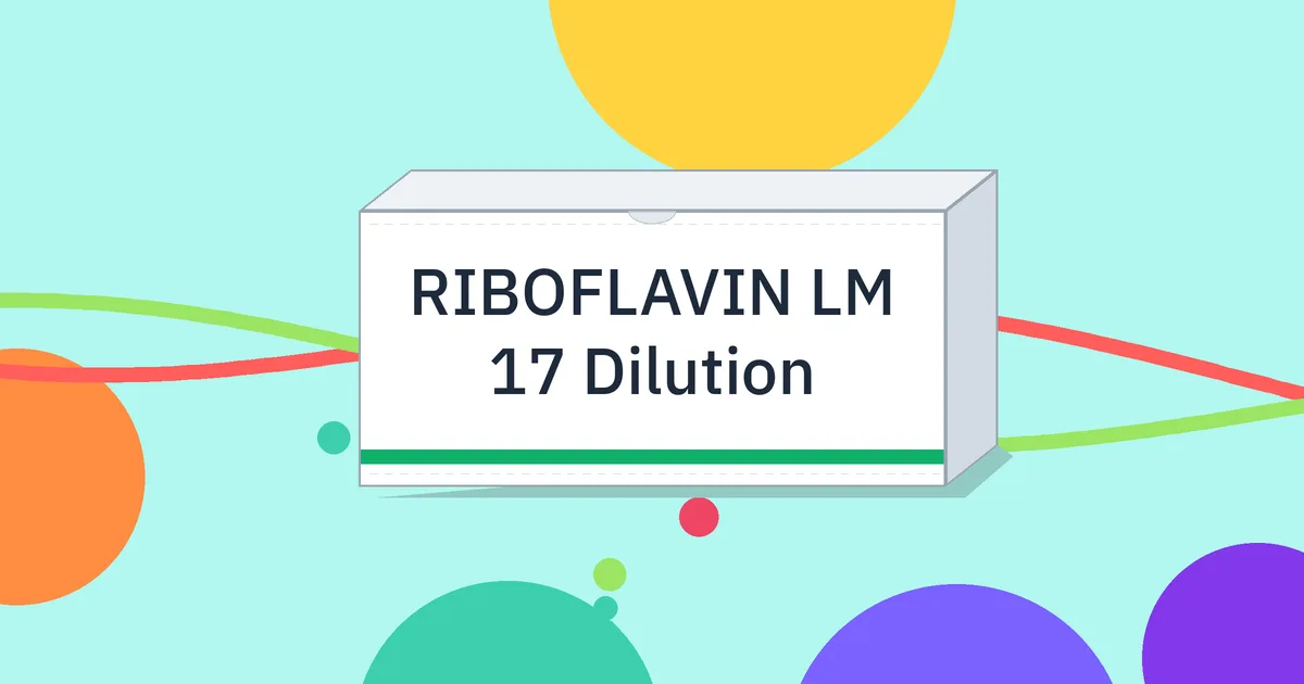 Symbolbild: Packung mit der Aufschrift RIBOFLAVIN LM 17 Dilution (PZN 13054492) – Verfügbarkeit und Bezug in Apotheken in Frankfurt am Main