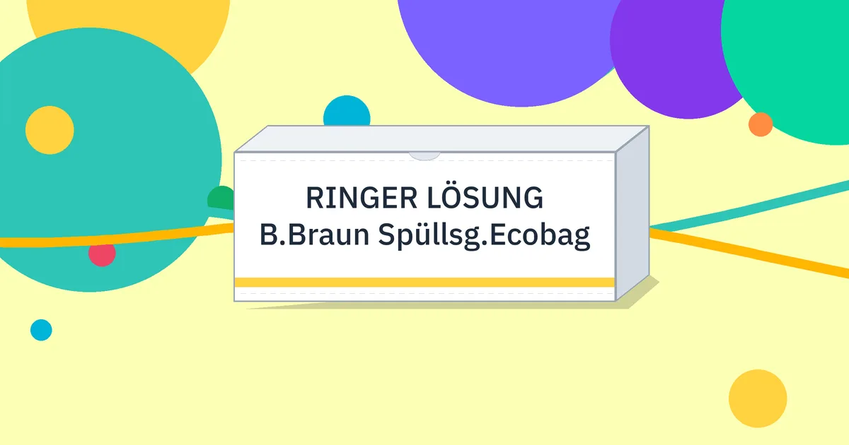 Symbolbild: Packung mit der Aufschrift RINGER LÖSUNG B.Braun Spüllsg.Ecobag (PZN 19880133) – Verfügbarkeit und Bezug in Apotheken in Frankfurt am Main