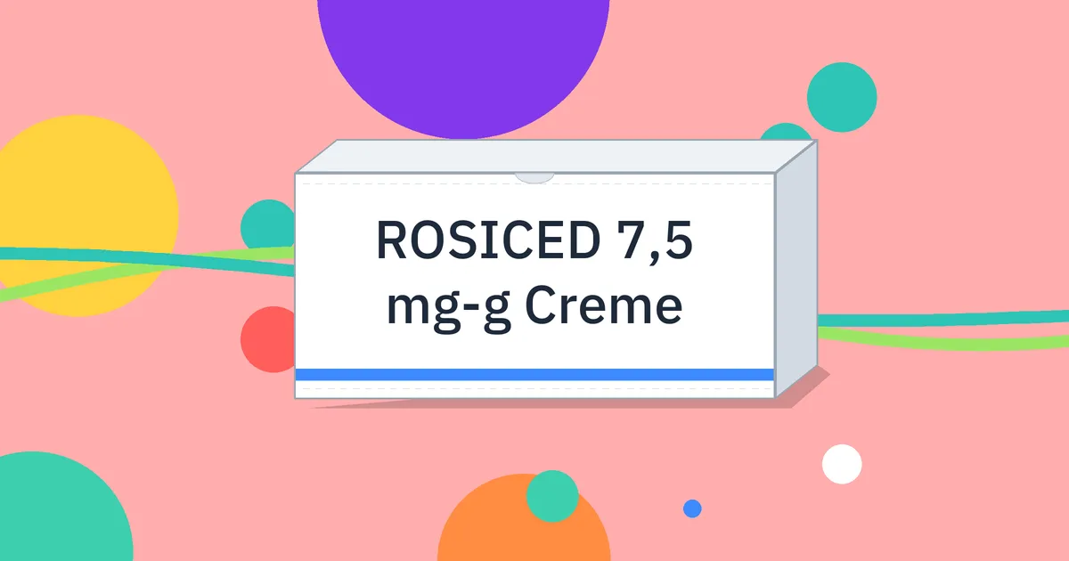 Symbolbild: Packung mit der Aufschrift ROSICED 7,5 mg-g Creme (PZN 11868635) – Verfügbarkeit und Bezug in Apotheken in Frankfurt am Main