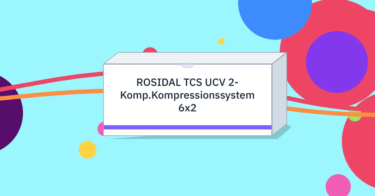 Symbolbild: Packung mit der Aufschrift ROSIDAL TCS UCV 2-Komp.Kompressionssystem 6x2 (PZN 17833425) – Verfügbarkeit und Bezug in Apotheken in Frankfurt am Main