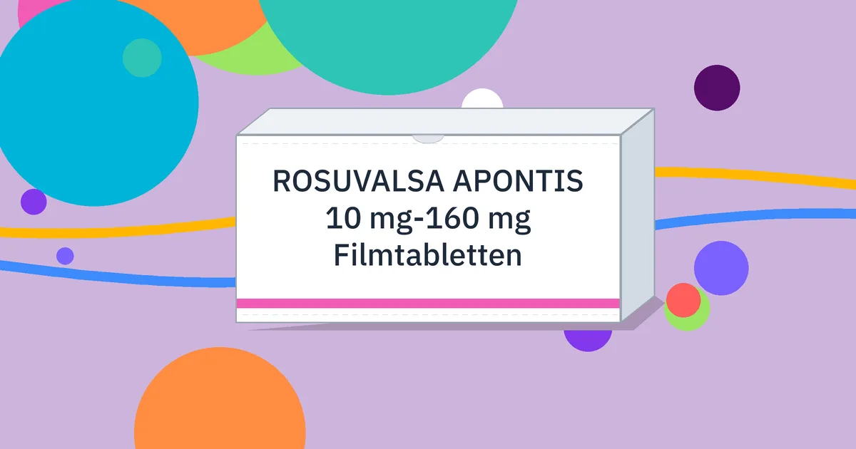 Symbolbild: Packung mit der Aufschrift ROSUVALSA APONTIS 10 mg-160 mg Filmtabletten (PZN 18782374) – Verfügbarkeit und Bezug in Apotheken in Frankfurt am Main
