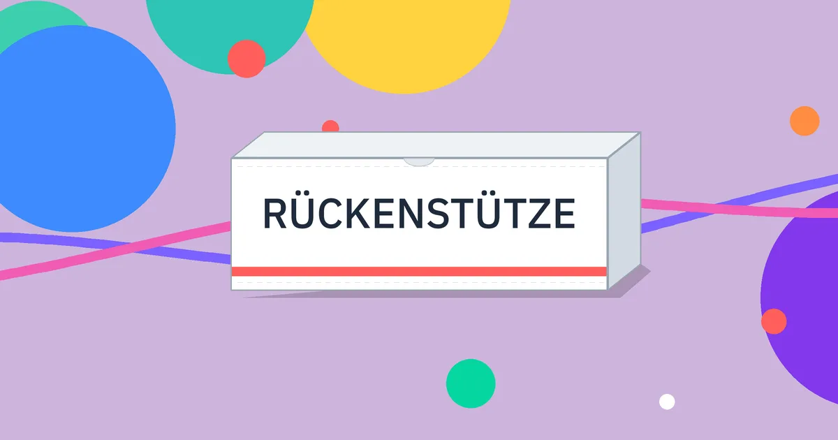 Symbolbild: Packung mit der Aufschrift RÜCKENSTÜTZE (PZN 03838933) – Verfügbarkeit und Bezug in Apotheken in Frankfurt am Main