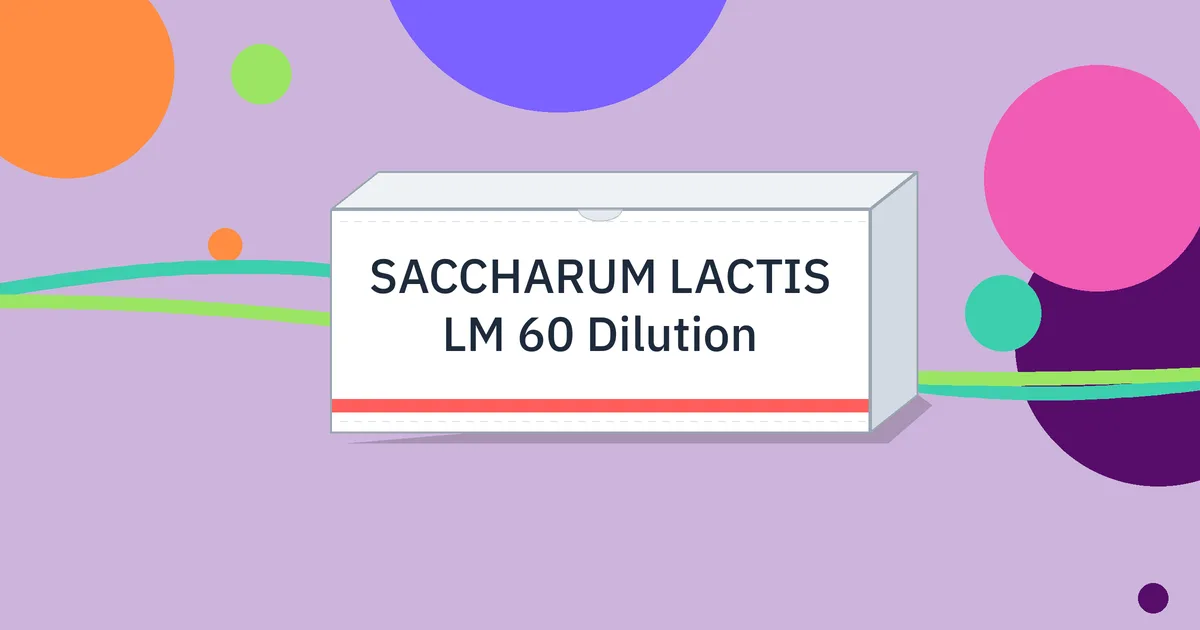 Symbolbild: Packung mit der Aufschrift SACCHARUM LACTIS LM 60 Dilution (PZN 13176947) – Verfügbarkeit und Bezug in Apotheken in Frankfurt am Main