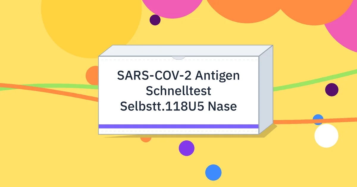 Symbolbild: Packung mit der Aufschrift SARS-COV-2 Antigen Schnelltest Selbstt.118U5 Nase (PZN 17522493) – Verfügbarkeit und Bezug in Apotheken in Frankfurt am Main