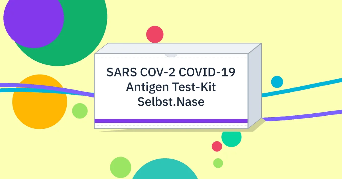 Symbolbild: Packung mit der Aufschrift SARS COV-2 COVID-19 Antigen Test-Kit Selbst.Nase (PZN 18391857) – Verfügbarkeit und Bezug in Apotheken in Frankfurt am Main