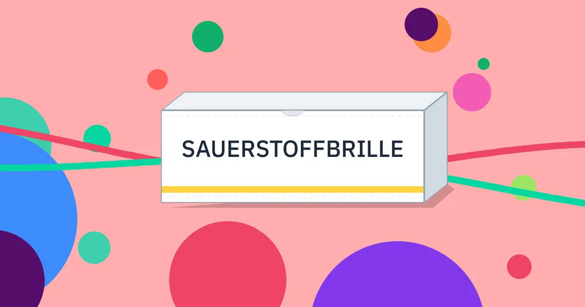 Symbolbild: Packung mit der Aufschrift SAUERSTOFFBRILLE (PZN 00167556) – Verfügbarkeit und Bezug in Apotheken in Frankfurt am Main