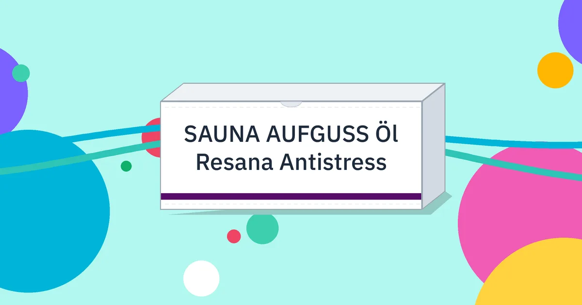 Symbolbild: Packung mit der Aufschrift SAUNA AUFGUSS Öl Resana Antistress (PZN 06172587) – Verfügbarkeit und Bezug in Apotheken in Frankfurt am Main