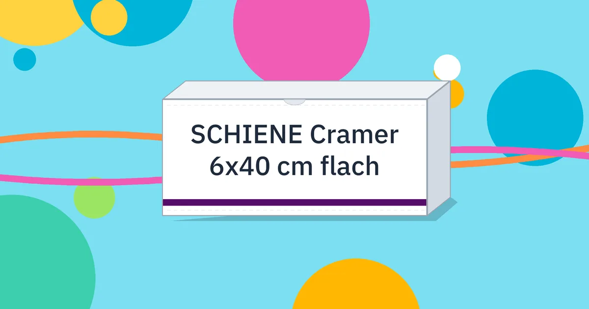 Symbolbild: Packung mit der Aufschrift SCHIENE Cramer 6x40 cm flach (PZN 01736022) – Verfügbarkeit und Bezug in Apotheken in Frankfurt am Main