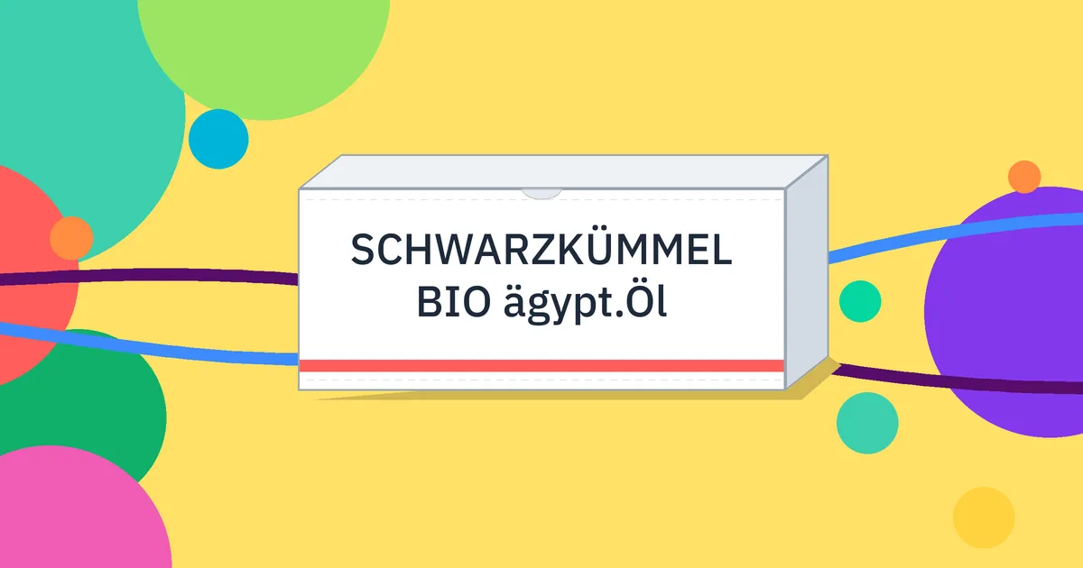 Symbolbild: Packung mit der Aufschrift SCHWARZKÜMMEL BIO ägypt.Öl (PZN 04132980) – Verfügbarkeit und Bezug in Apotheken in Frankfurt am Main
