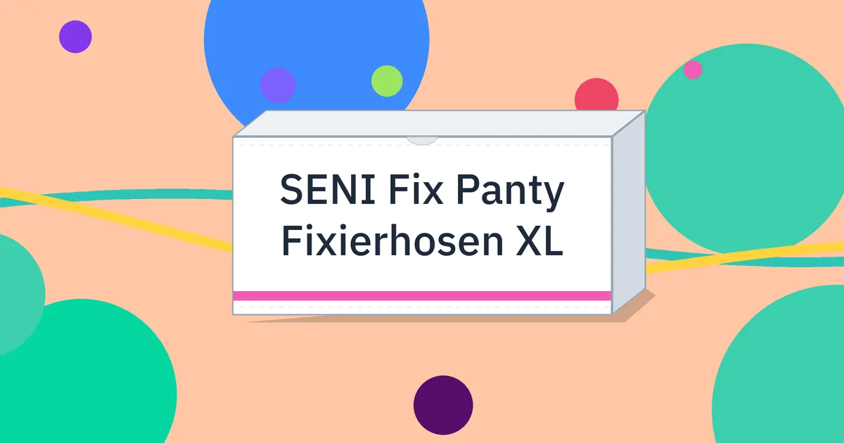 Symbolbild: Packung mit der Aufschrift SENI Fix Panty Fixierhosen XL (PZN 10790888) – Verfügbarkeit und Bezug in Apotheken in Frankfurt am Main