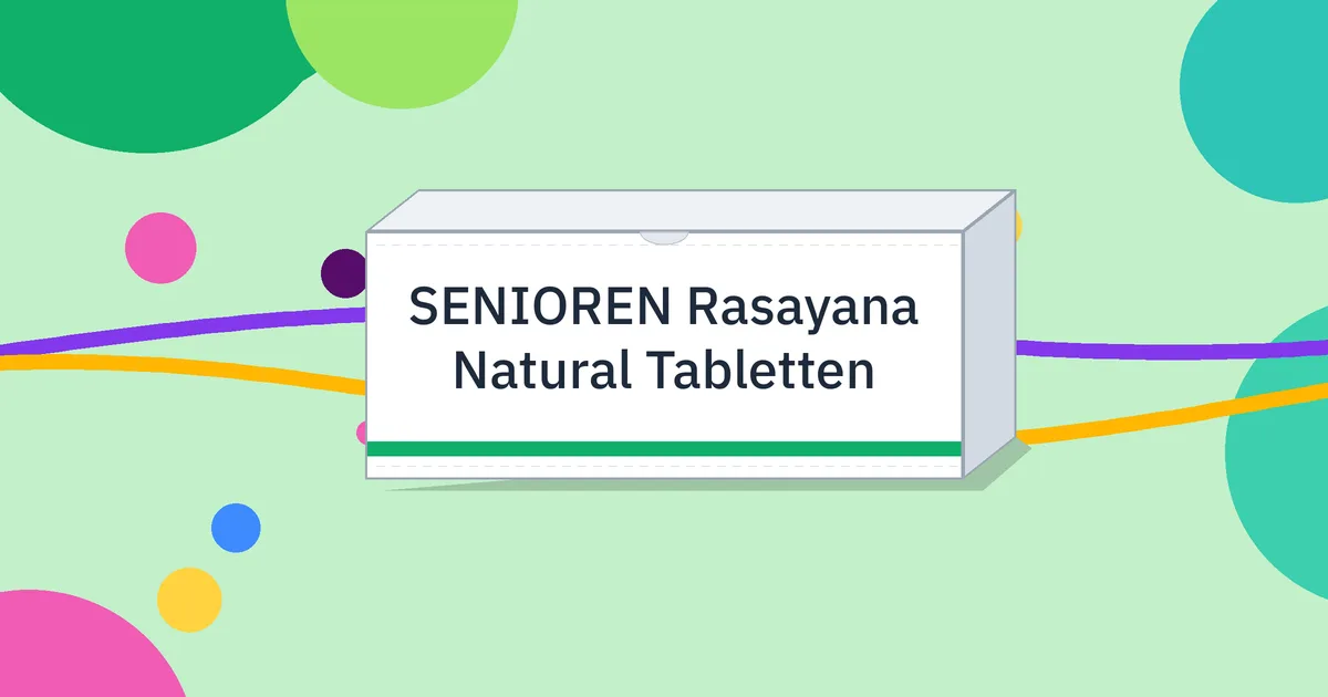 Symbolbild: Packung mit der Aufschrift SENIOREN Rasayana Natural Tabletten (PZN 18834964) – Verfügbarkeit und Bezug in Apotheken in Frankfurt am Main