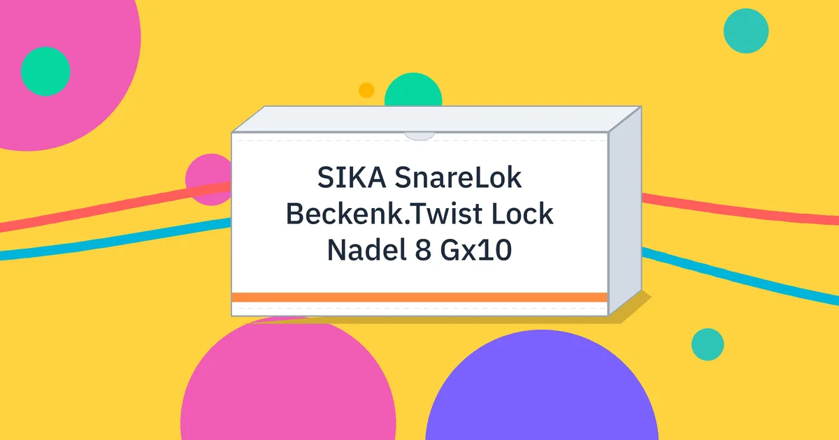 Symbolbild: Packung mit der Aufschrift SIKA SnareLok Beckenk.Twist Lock Nadel 8 Gx10 (PZN 00616557) – Verfügbarkeit und Bezug in Apotheken in Frankfurt am Main