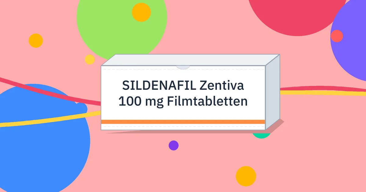 Symbolbild: Packung mit der Aufschrift SILDENAFIL Zentiva 100 mg Filmtabletten (PZN 12902357) – Verfügbarkeit und Bezug in Apotheken in Frankfurt am Main