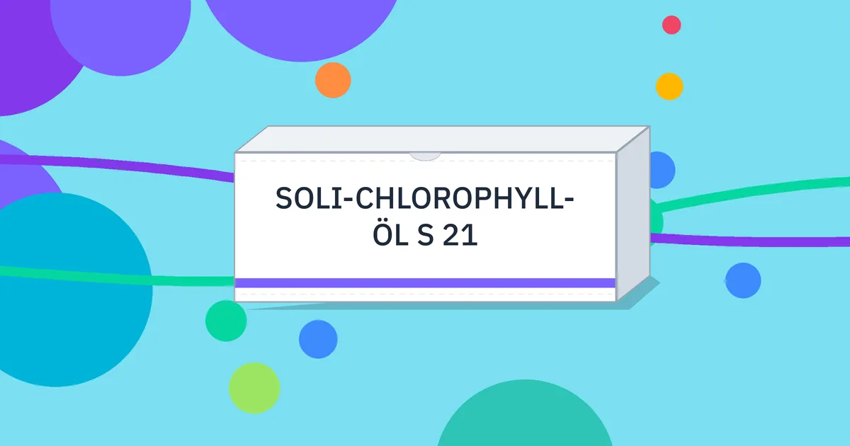Symbolbild: Packung mit der Aufschrift SOLI-CHLOROPHYLL-ÖL S 21 (PZN 02003681) – Verfügbarkeit und Bezug in Apotheken in Frankfurt am Main