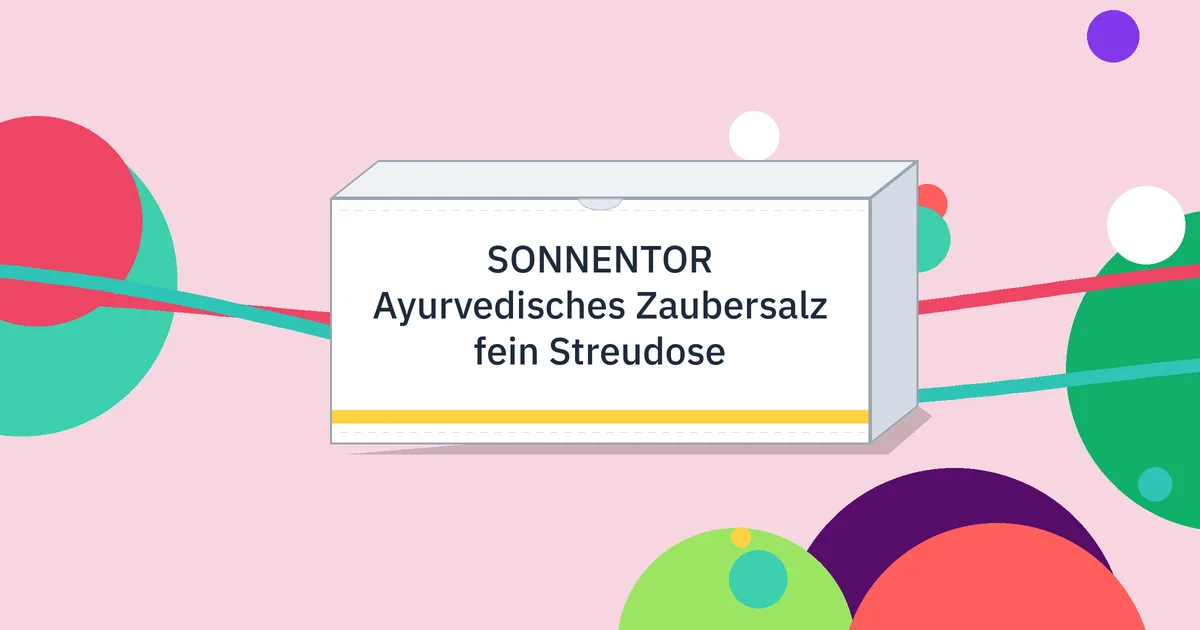 Symbolbild: Packung mit der Aufschrift SONNENTOR Ayurvedisches Zaubersalz fein Streudose (PZN 18903808) – Verfügbarkeit und Bezug in Apotheken in Frankfurt am Main