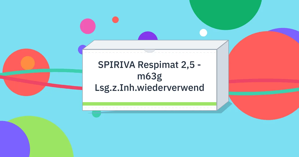 Symbolbild: Packung mit der Aufschrift SPIRIVA Respimat 2,5 -m63g Lsg.z.Inh.wiederverwend (PZN 16261352) – Verfügbarkeit und Bezug in Apotheken in Frankfurt am Main