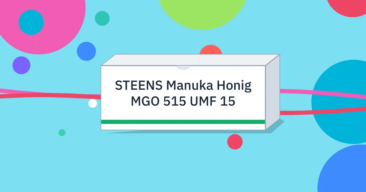 Symbolbild: Packung mit der Aufschrift STEENS Manuka Honig MGO 515 UMF 15 (PZN 18862529) – Verfügbarkeit und Bezug in Apotheken in Frankfurt am Main