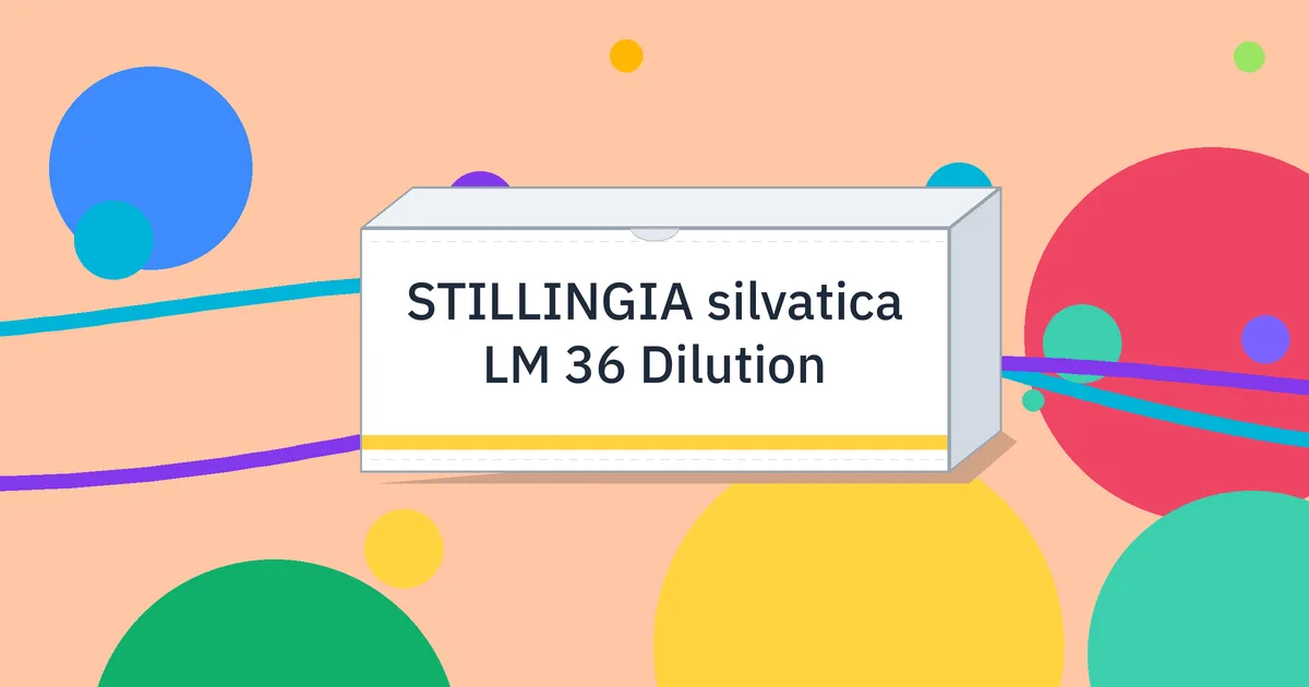 Symbolbild: Packung mit der Aufschrift STILLINGIA silvatica LM 36 Dilution (PZN 13201639) – Verfügbarkeit und Bezug in Apotheken in Frankfurt am Main