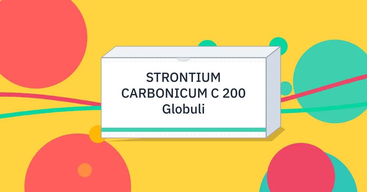 Symbolbild: Packung mit der Aufschrift STRONTIUM CARBONICUM C 200 Globuli (PZN 07459948) – Verfügbarkeit und Bezug in Apotheken in Frankfurt am Main
