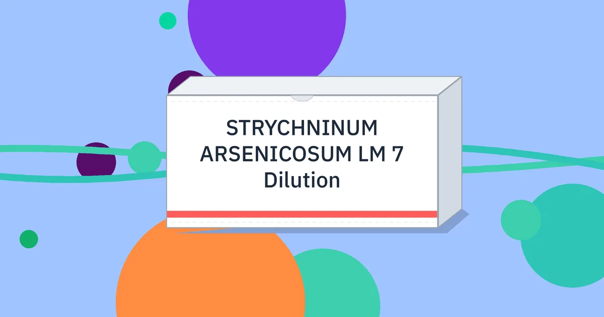 Symbolbild: Packung mit der Aufschrift STRYCHNINUM ARSENICOSUM LM 7 Dilution (PZN 13205749) – Verfügbarkeit und Bezug in Apotheken in Frankfurt am Main
