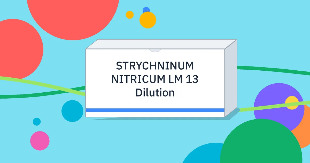 Symbolbild: Packung mit der Aufschrift STRYCHNINUM NITRICUM LM 13 Dilution (PZN 13206720) – Verfügbarkeit und Bezug in Apotheken in Frankfurt am Main