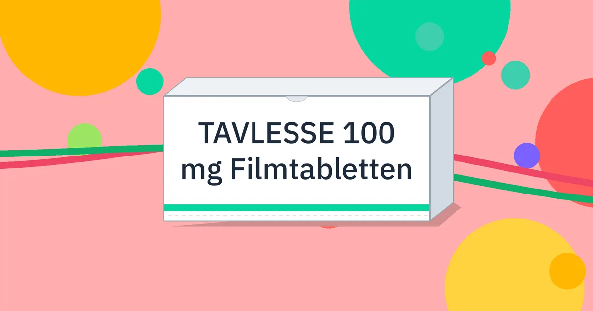 Symbolbild: Packung mit der Aufschrift TAVLESSE 100 mg Filmtabletten (PZN 17977615) – Verfügbarkeit und Bezug in Apotheken in Frankfurt am Main