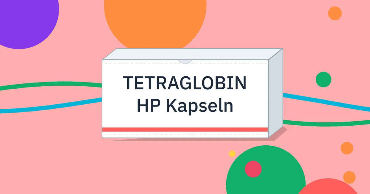 Symbolbild: Packung mit der Aufschrift TETRAGLOBIN HP Kapseln (PZN 07659133) – Verfügbarkeit und Bezug in Apotheken in Frankfurt am Main